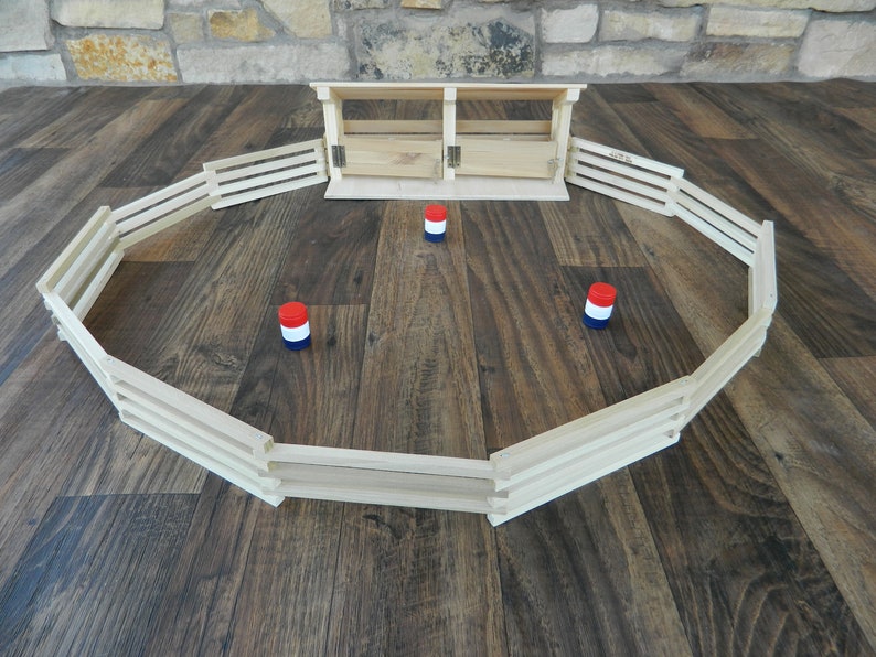 Toy Rodeo Arena with Chutes and Racing Barrels | Etsy