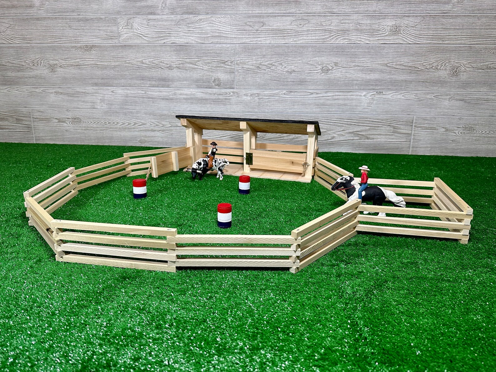 Toy Rodeo Arena With Chutes and Racing Barrels - Etsy