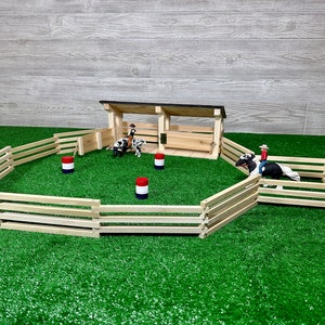 Toy Rodeo Arena With Chutes and Racing Barrels - Etsy