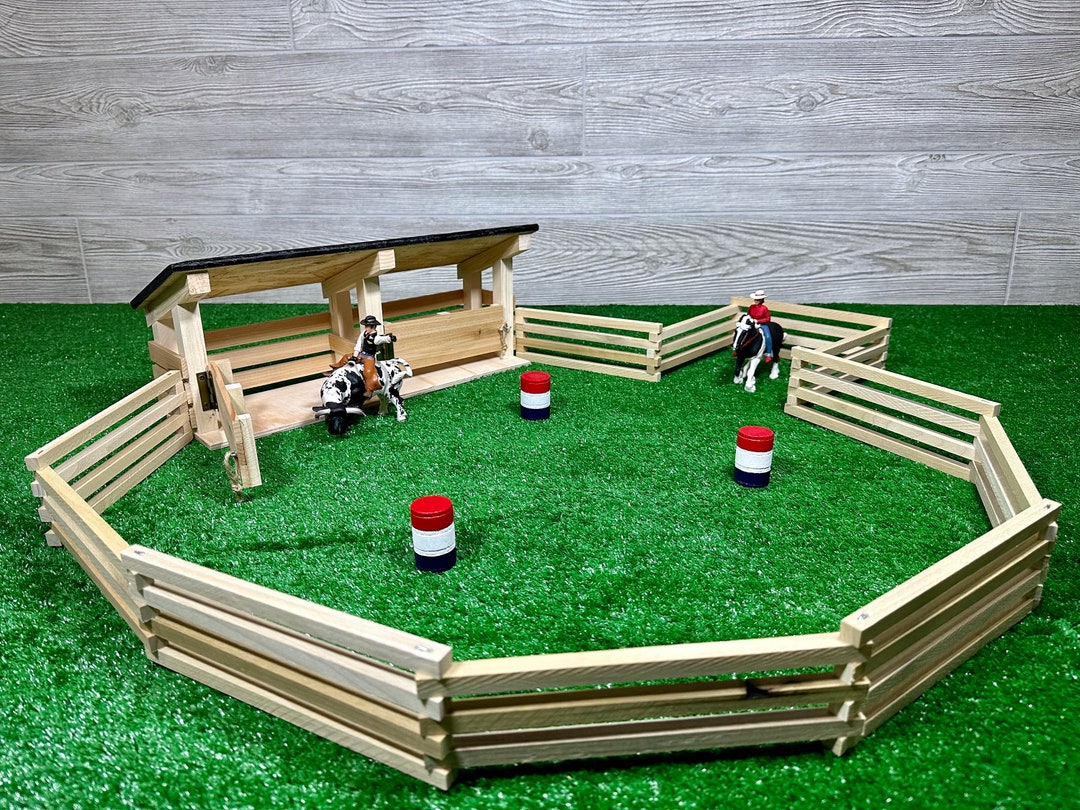 Toy Rodeo Arena With Chutes and Racing Barrels - Etsy