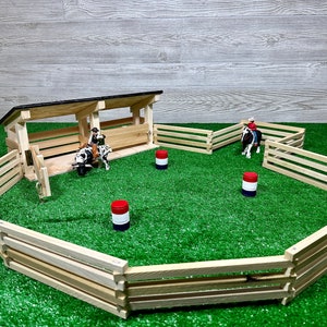 Toy Rodeo Arena With Chutes and Racing Barrels - Etsy