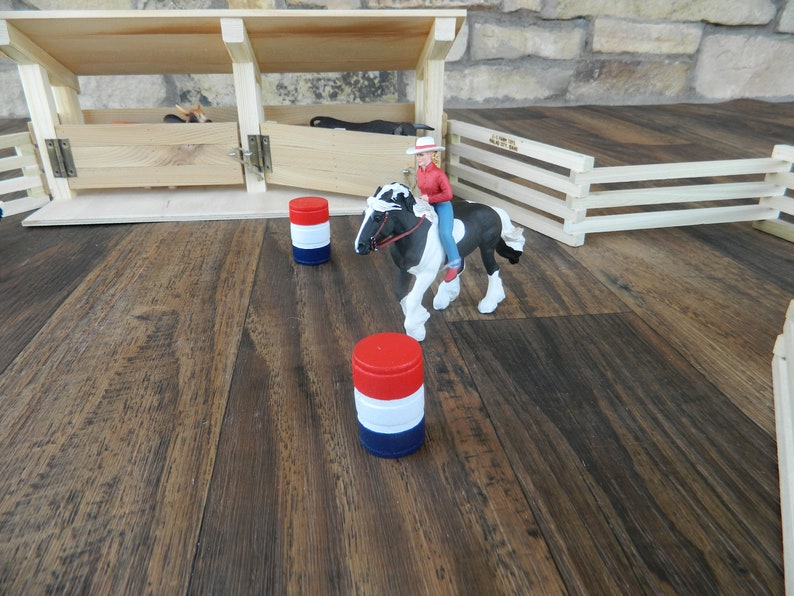 Toy Rodeo Arena with Chutes and Racing Barrels | Etsy