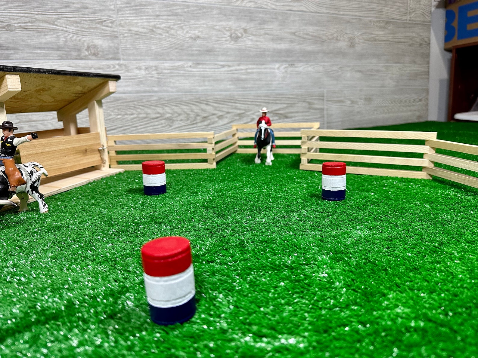 Toy Rodeo Arena With Chutes and Racing Barrels - Etsy