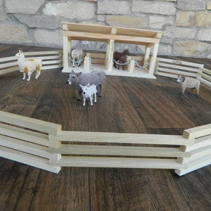 Handmade Toy Horse Stable With Folding Fence for Safari Ltd | Etsy