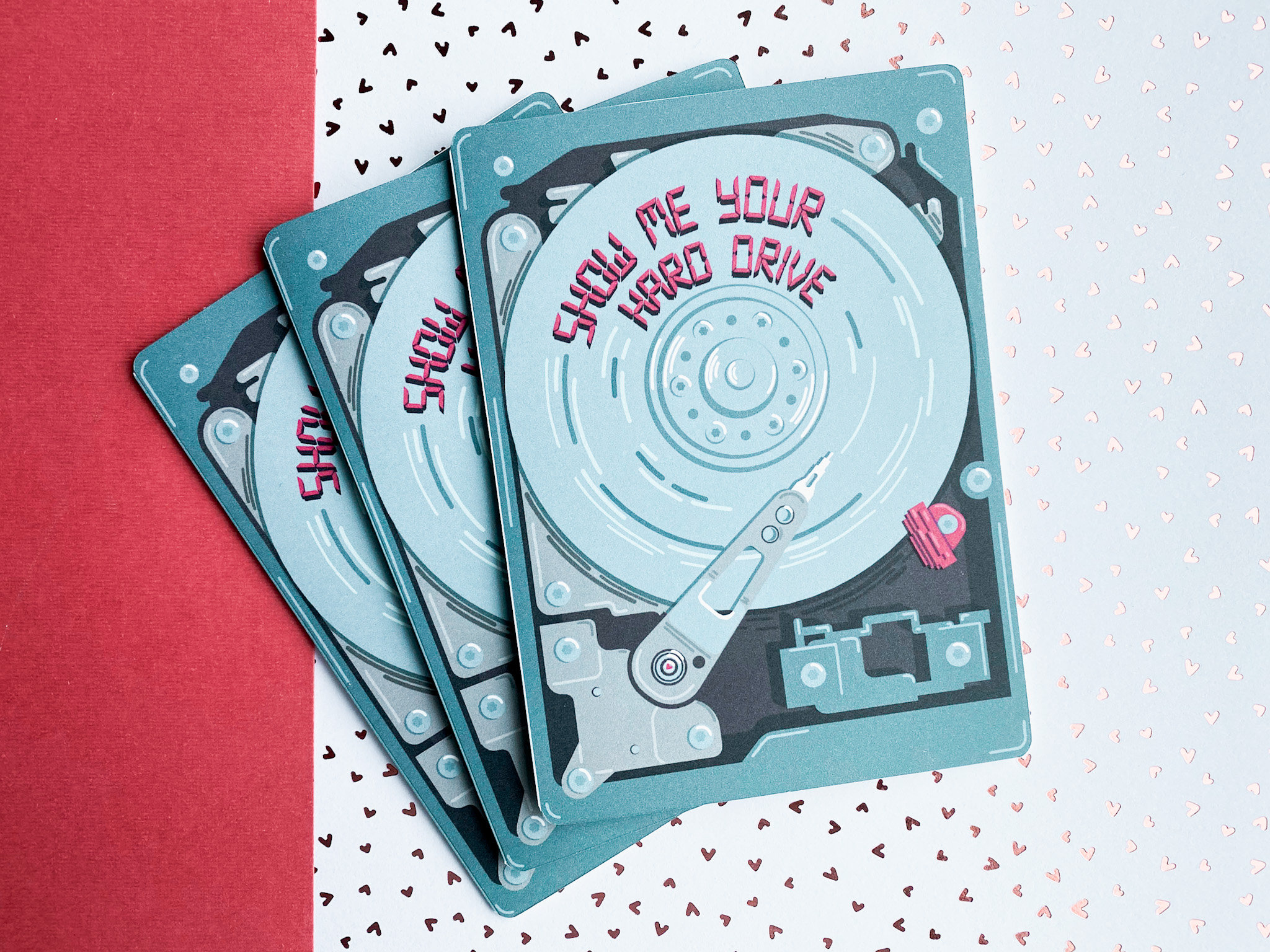Flirty and Funny Computer Hard Drive Card, Love Card for Him/her, Nerd ...