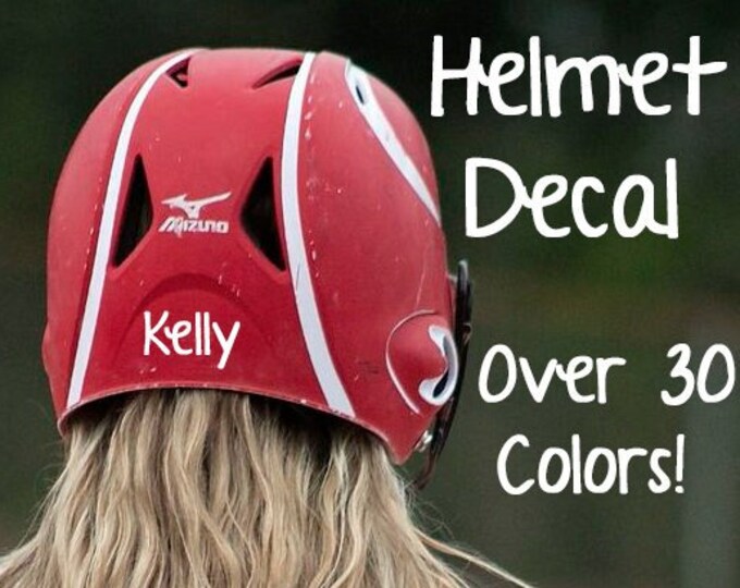 Helmet Decal, Softball Helmet, Baseball Helmet, Hockey Helmet, Vinyl ...