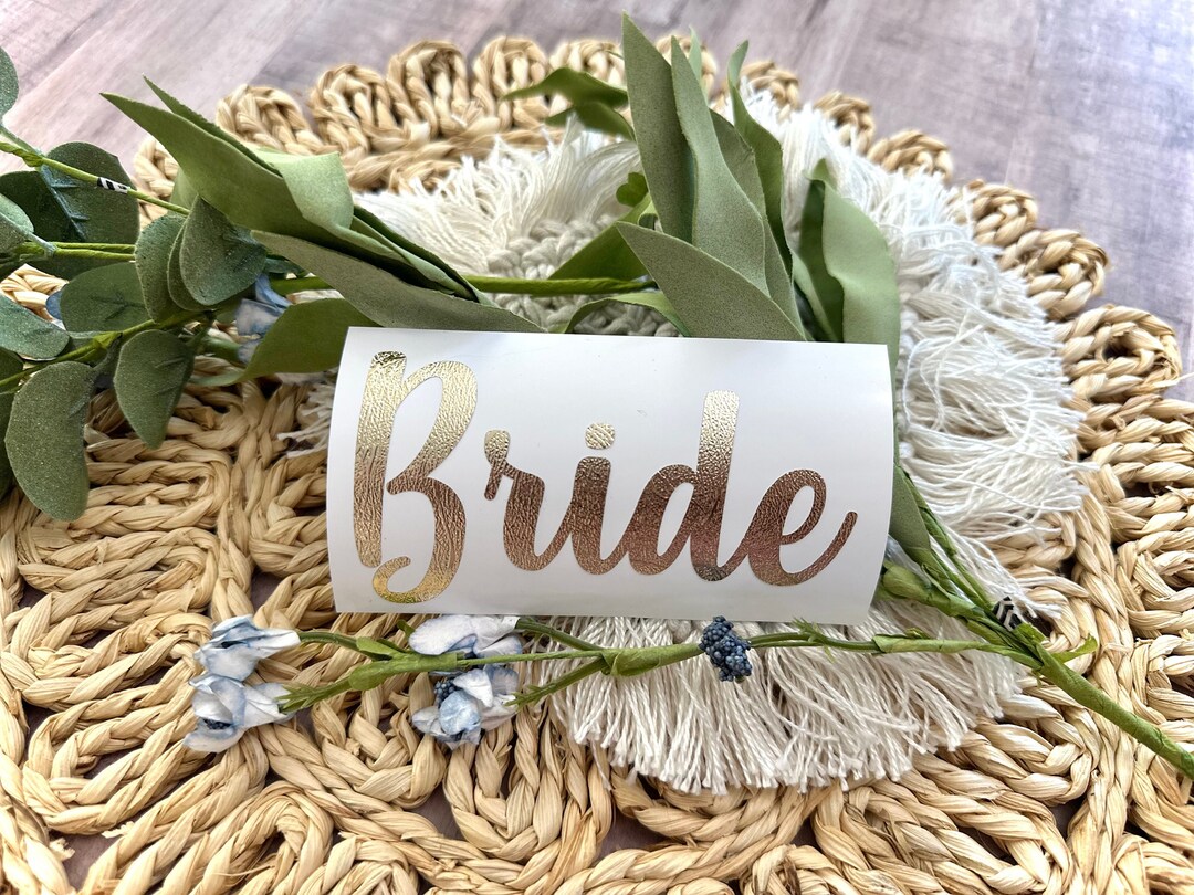 Textured Vinyl Decal, Bride Decal, Wedding Decal, Wedding Stickers ...