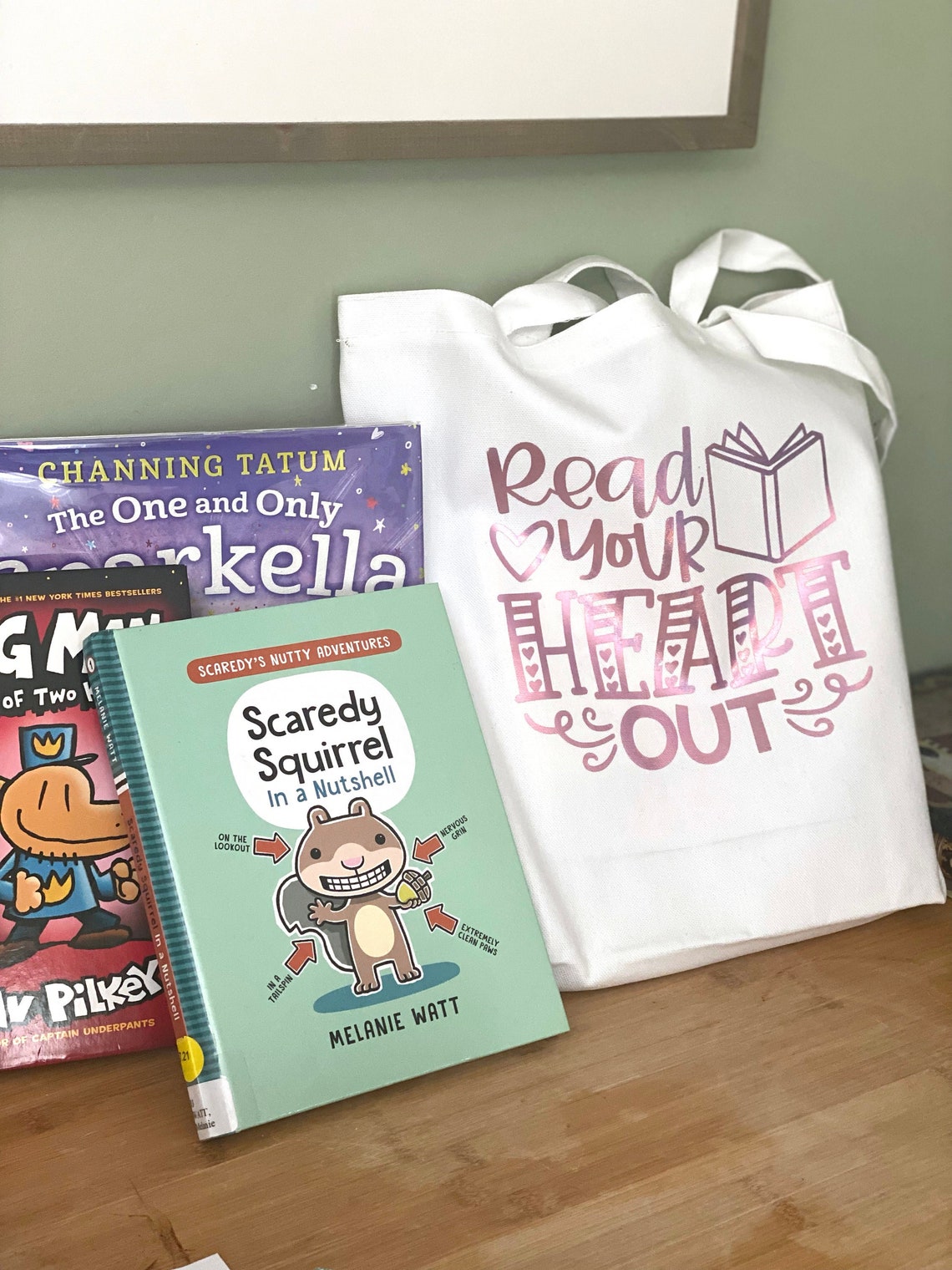 Personalized Library Bag Read Your Heart Out Tote Bag for | Etsy