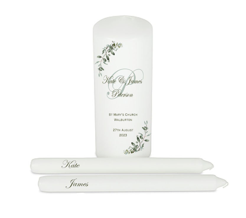 Personalised Monogram Unity Candle Set Wedding Engagement - Etsy