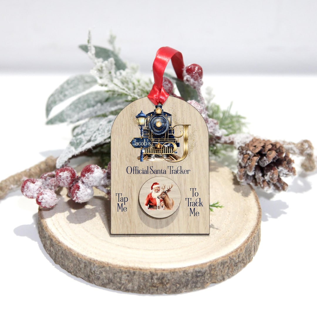 Personalised NFC Santa Tracker, Train Express,bauble, Tree Decoration ...