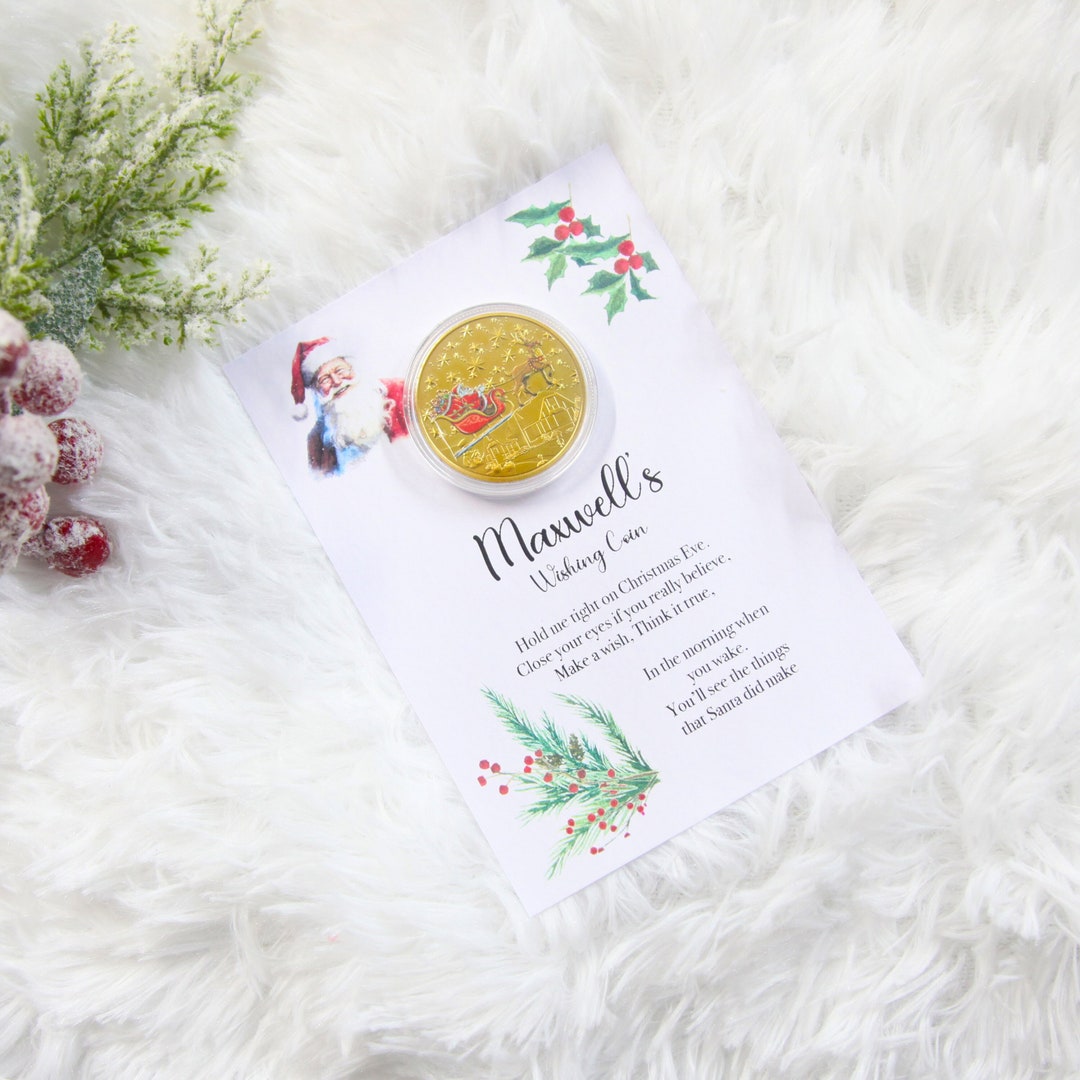 Personalised Santa Wishing Coin, Santas Good List, Trophy, Santa Letter ...