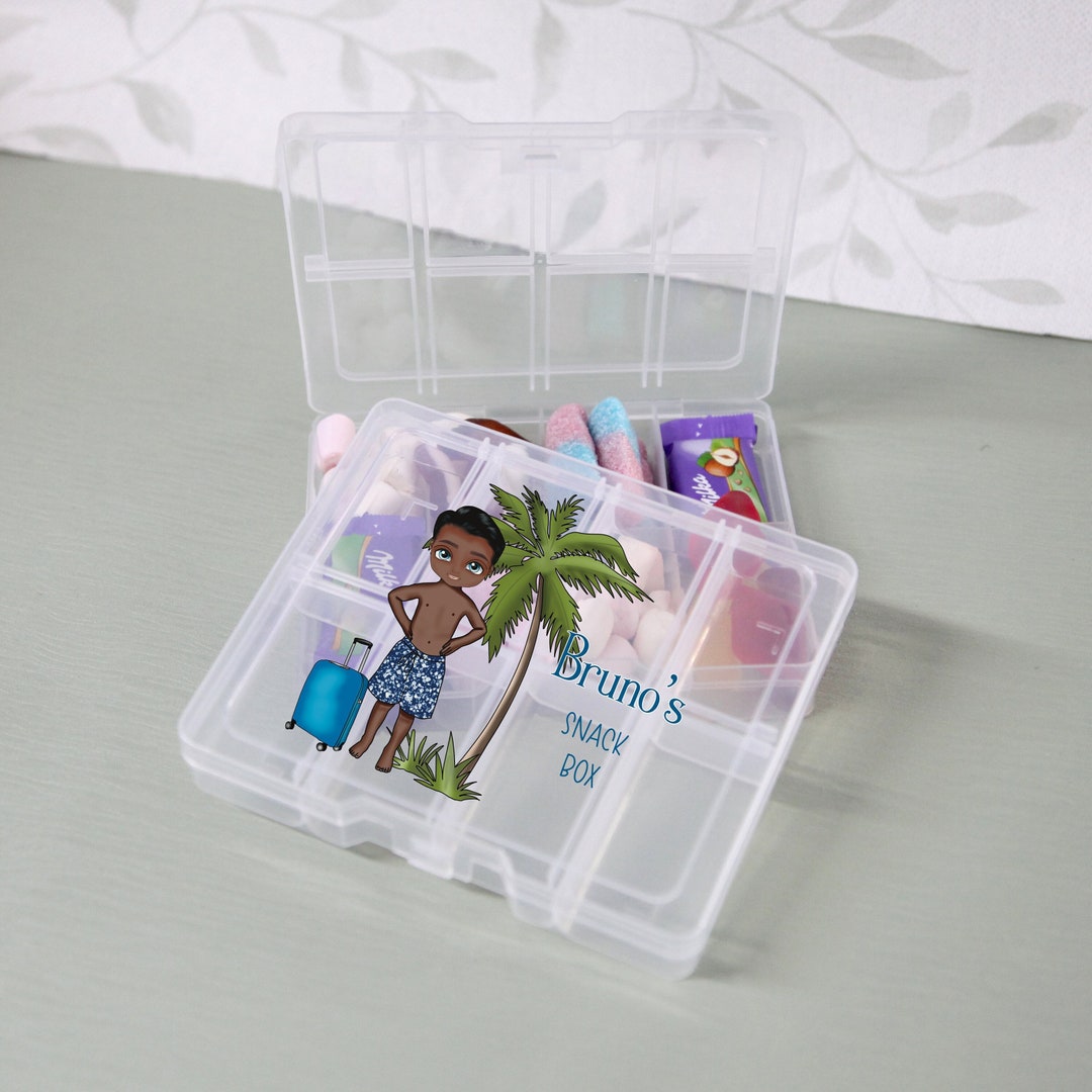 Personalised Travel Snack Box, Treat Box, Lunch, Snackle Box, Holiday ...