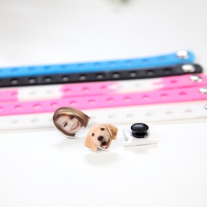 Personalised Photo Jibbitz Bracelet Bangle, Croc Charm, Your Pet, Your ...