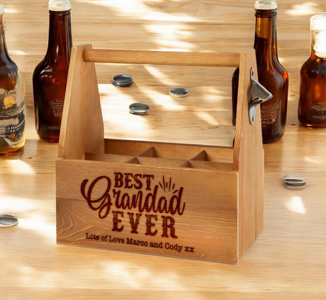 Personalised Beer Crate Caddy With Bottle Opener, Birthday, Fathers Day ...