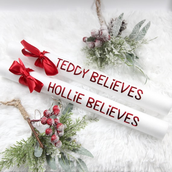 Personalised Christmas Glow Stick Christmas Eve Box Filler Believe Bell Foam Light up Stick Stocking Filler Your Name Santa Kids Etsy
