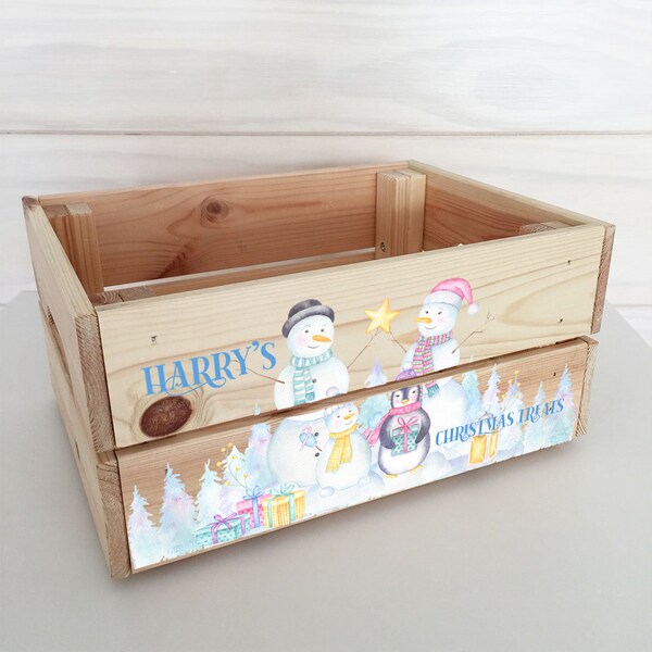 Crate Snowman - Etsy