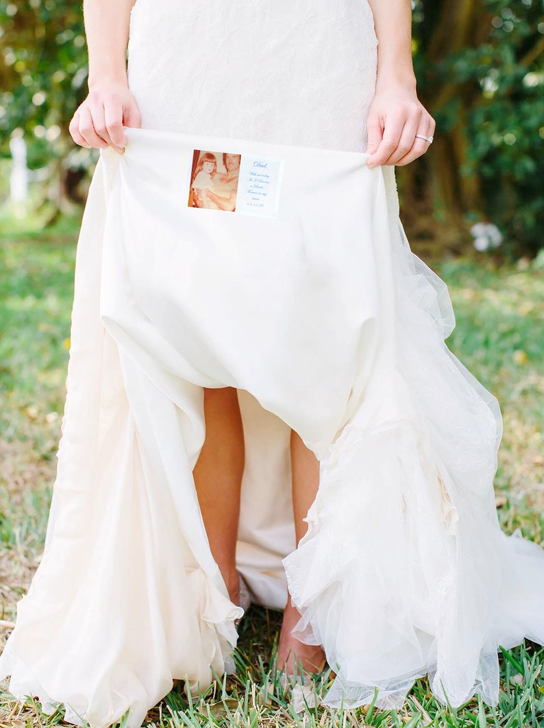 Personalised Photo Wedding Dress Patch, Wedding Dress Sew in Iron on ...