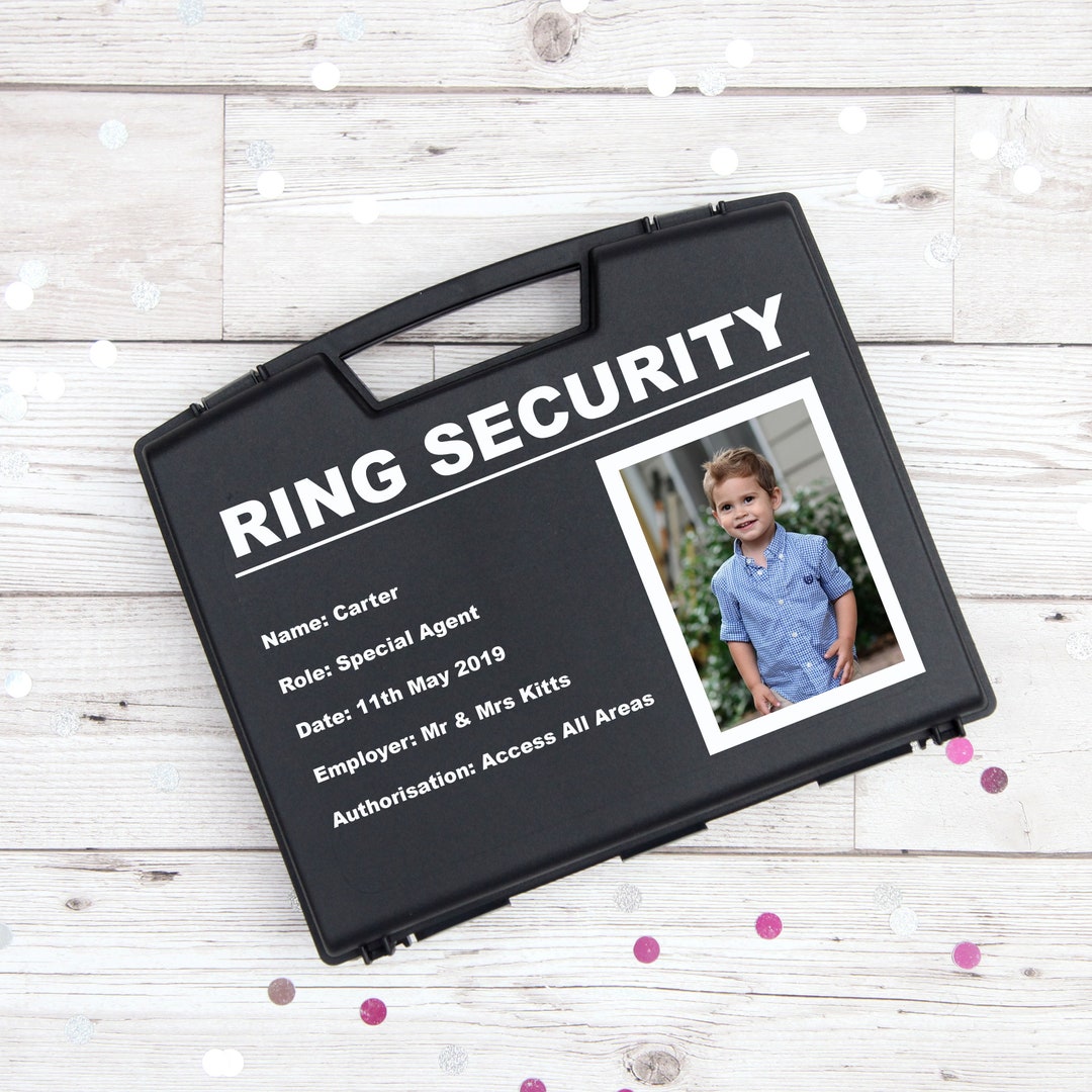Personalised Ring Security Ring Bearer Wedding Ring Box Case Briefcase ...