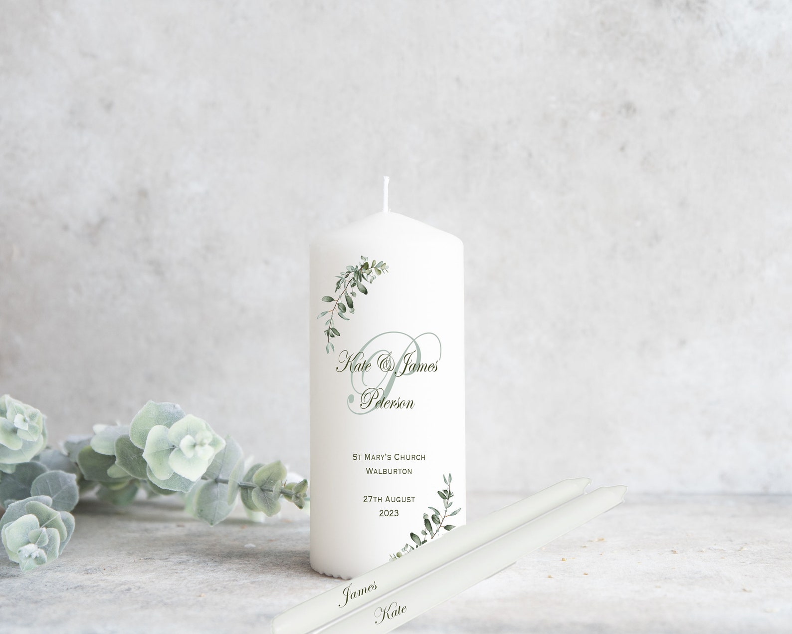 Personalised Monogram Unity Candle Set Wedding Engagement - Etsy