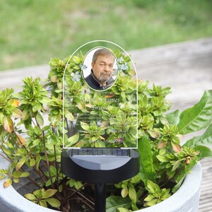 Personalised Solar Power Grave Stake Marker Headstone Memorial Plaque ...