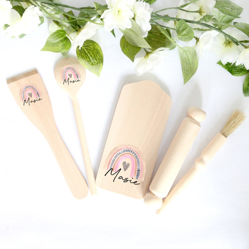 Personalised Kids Baking Set Children's Kit Apron Bag | Etsy