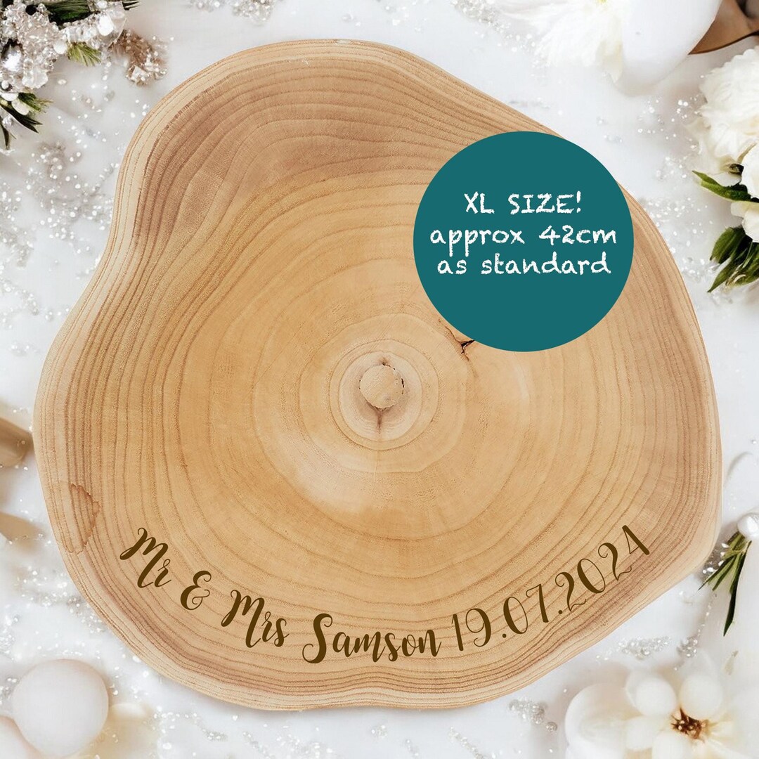 XL Personalised Engraved Wooden Cake Board, Wedding Cake Stand ...