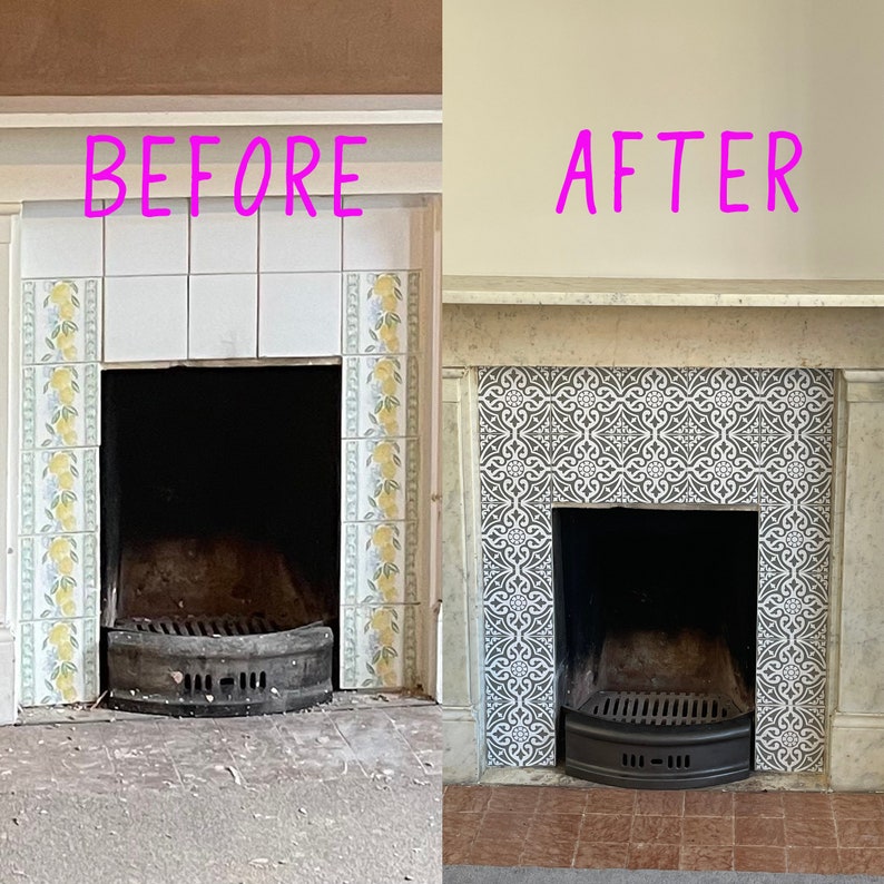 Victorian Vintage Style Tile Stickers Decals, Sagres Mosaic, Kitchen ...