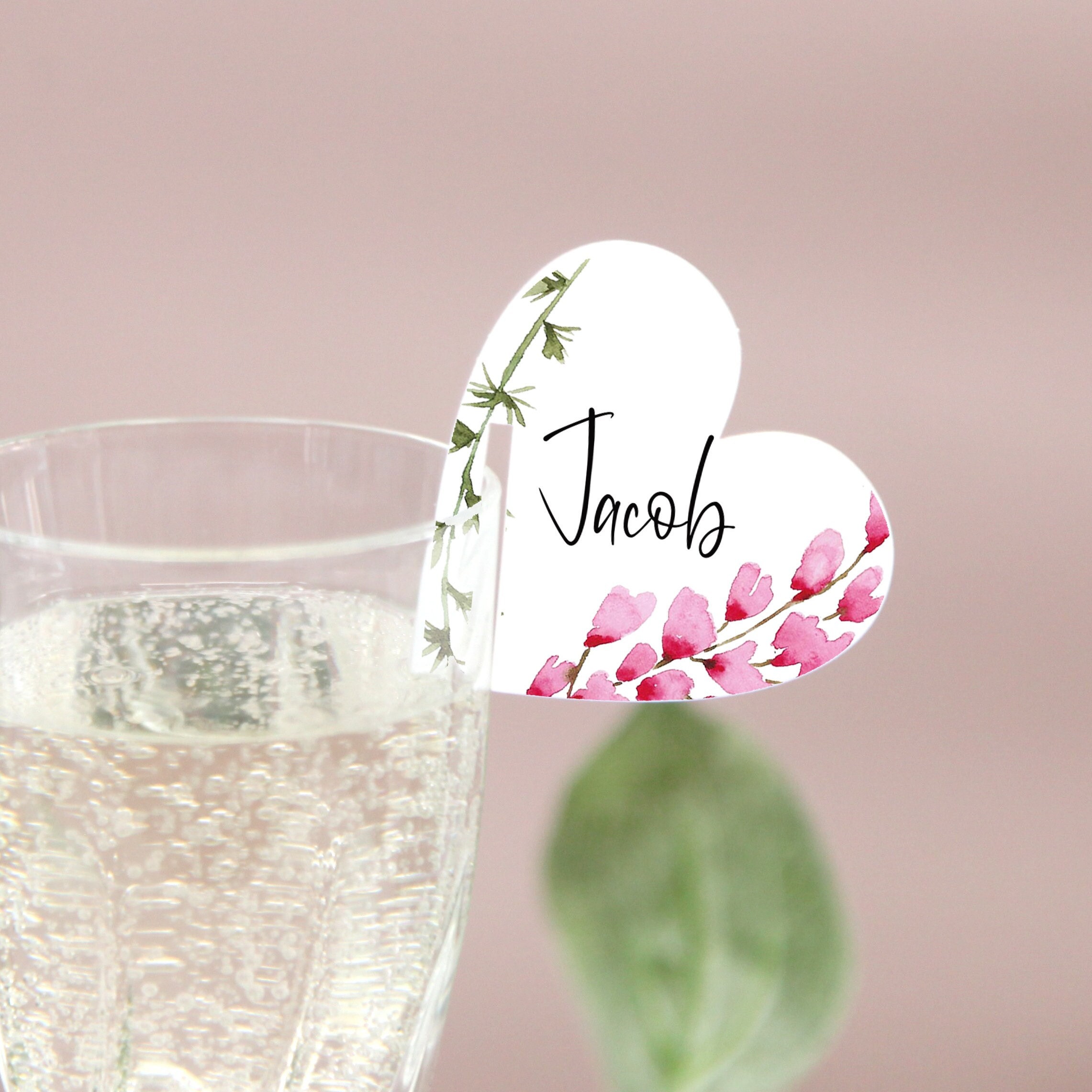 Personalised Acrylic Wedding Place Names Wine Glass Charms - Etsy