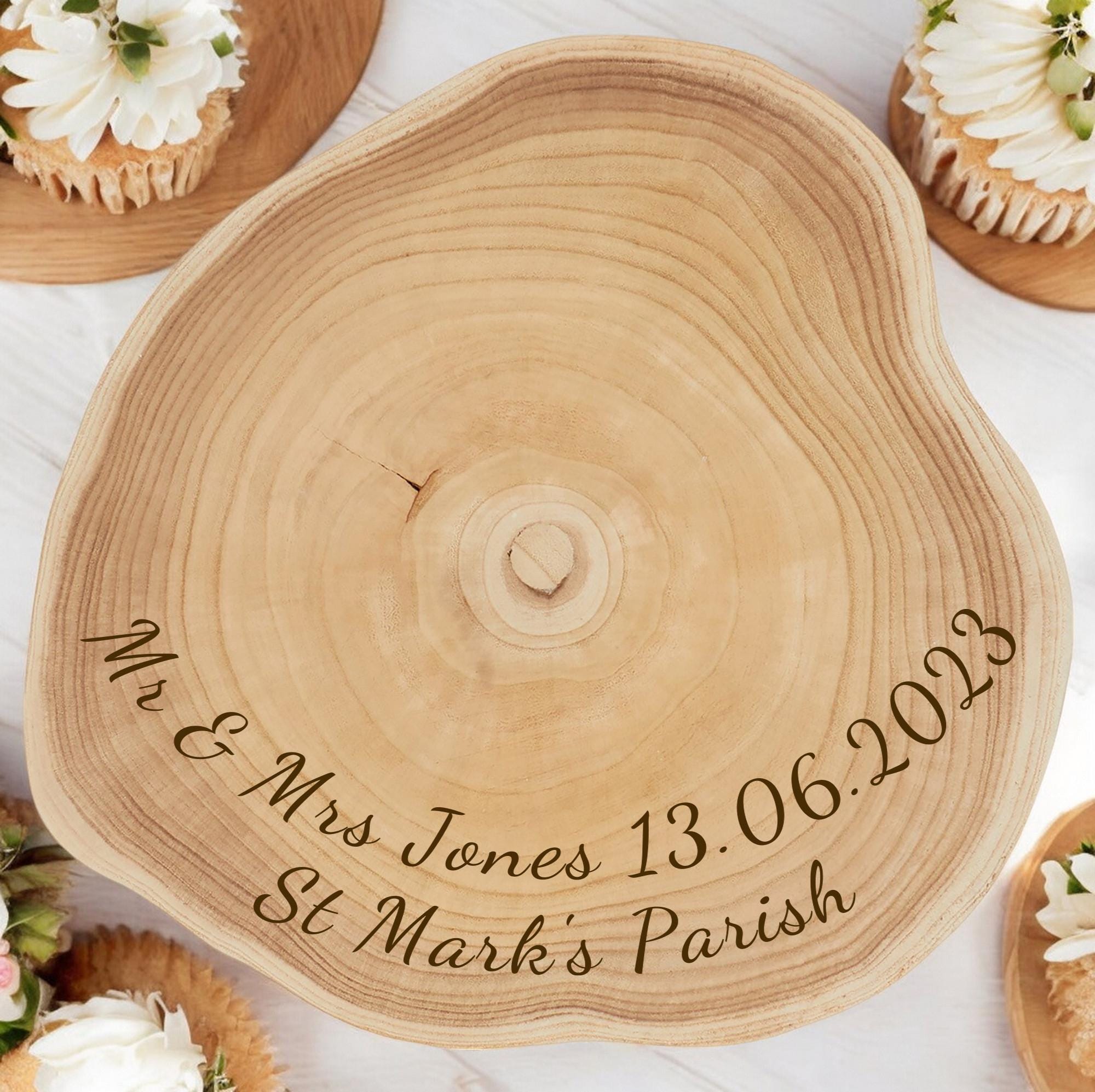 XL Personalised Engraved Wooden Cake Board, Wedding Cake Stand ...