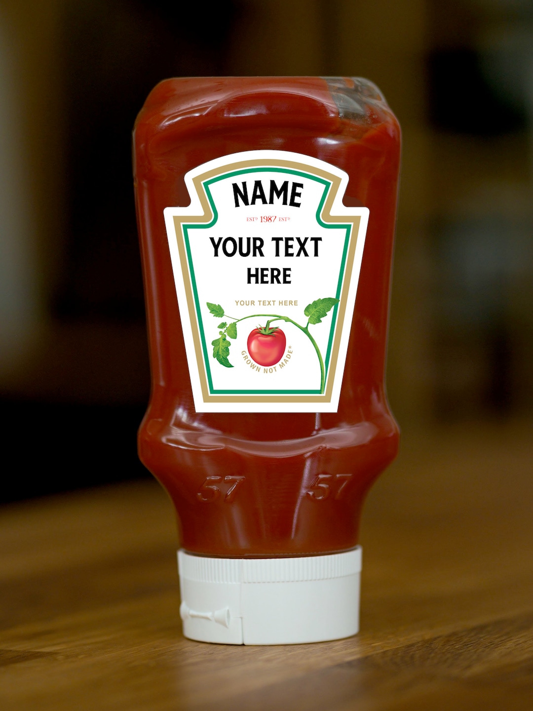 Personalised Ketchup Label, Bottle Label, Your Name, Stocking Filler ...