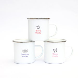 Personalised Enamel Snack Cup Bowl Pot Children's Mug - Etsy UK