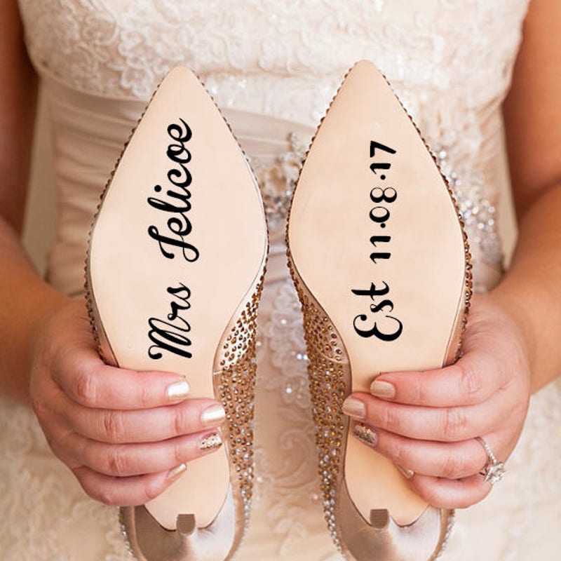 Wedding Shoe Sticker - Etsy