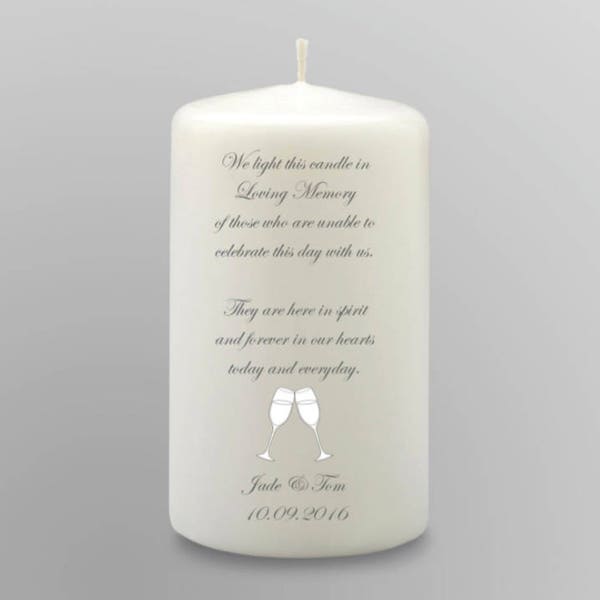 Wedding Memorial Candle - Etsy