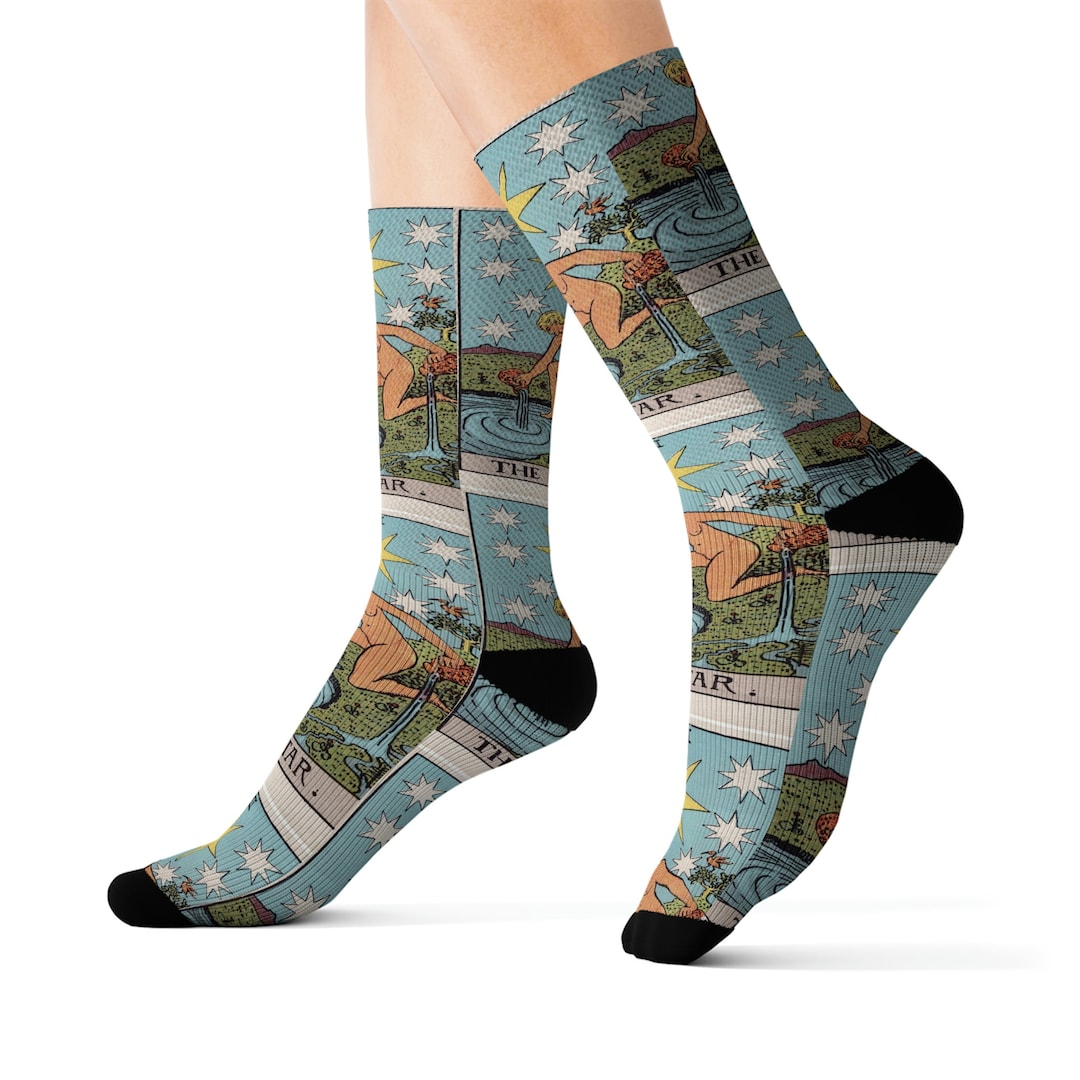 Tarot Card Socks | the Star Card Socks | Tarot Gift for Her or Him ...