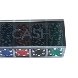 Custom Monogram Acrylic Poker Set - Free Shipping - Etsy