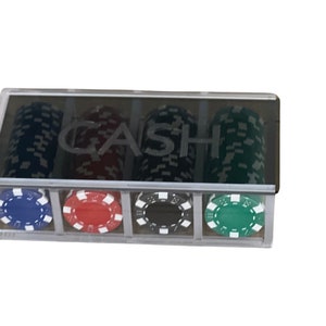 Custom Monogram Acrylic Poker Set - Free Shipping - Etsy