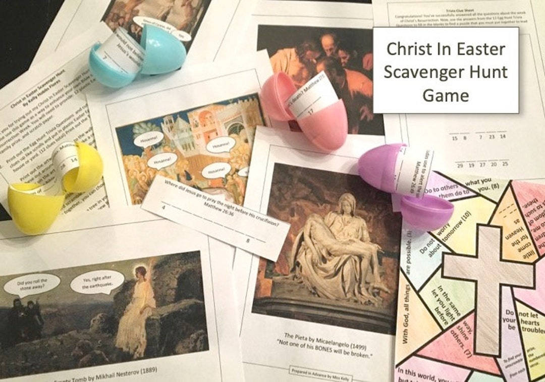Easter Scavenger Hunt Game - Resurrection Sunday - Biblical Content ...