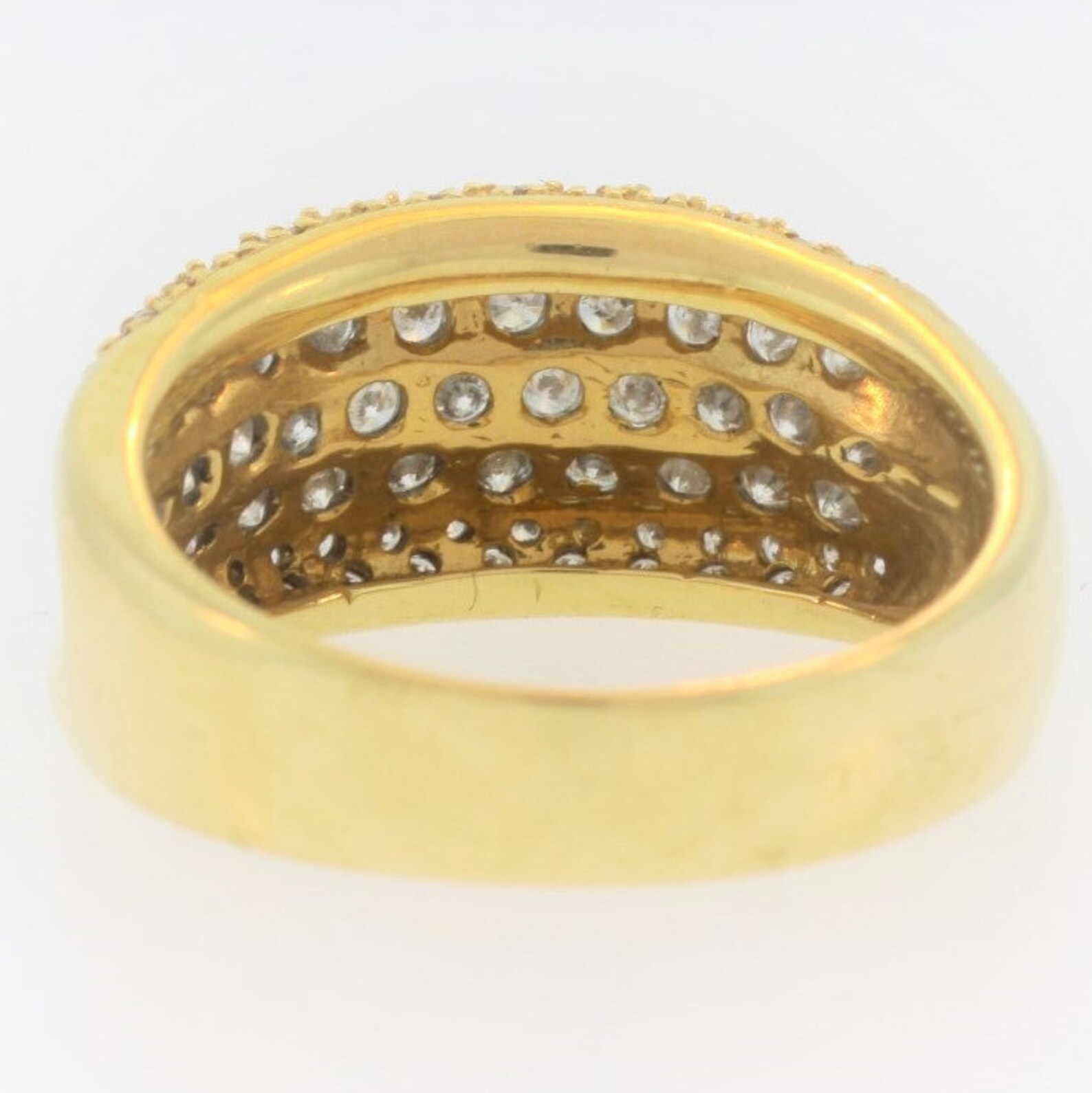Diamond Encrusted Wedding Band- 14k Yellow Gold - Etsy
