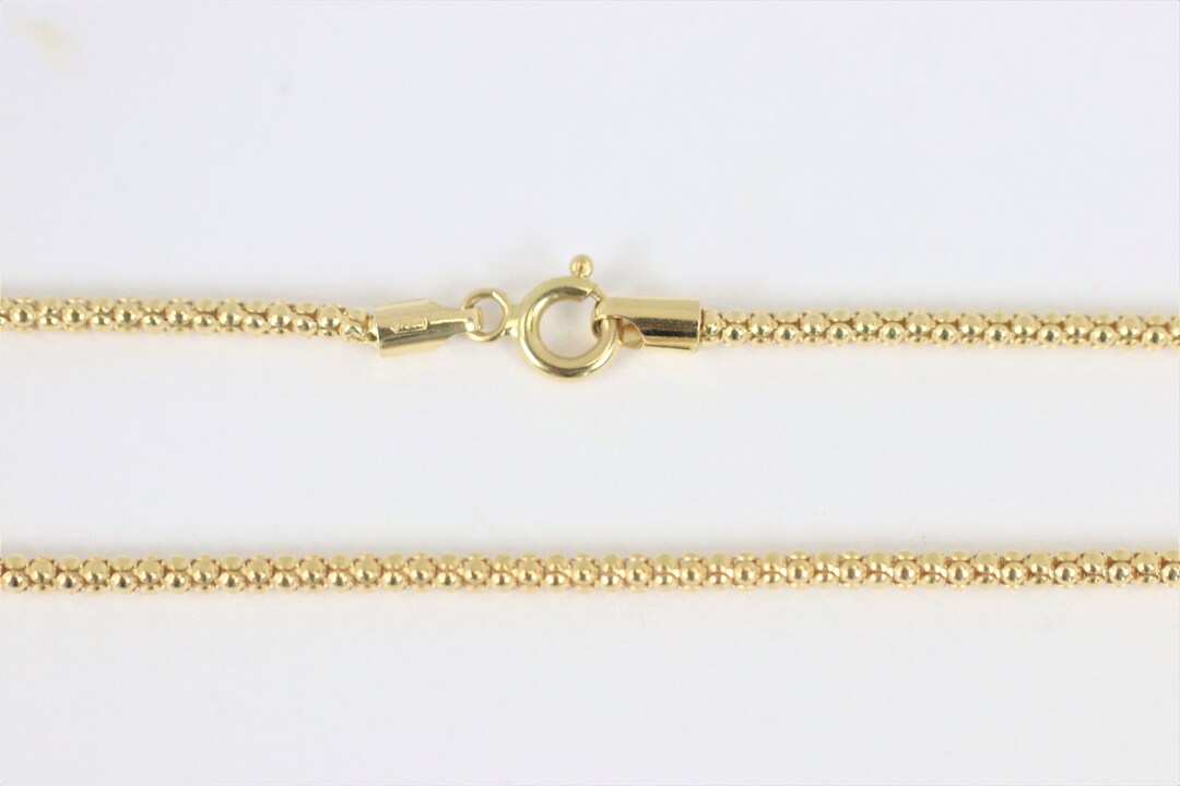 Popcorn Chain in 18K Yellow Gold - Etsy