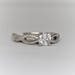 Twisted Solitaire Diamond Engagement Ring 14k White Gold - Etsy