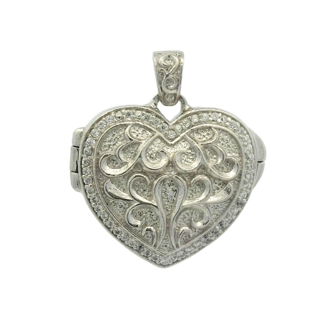 Heart Locket Pendant in 925 Sterling Silver - Etsy