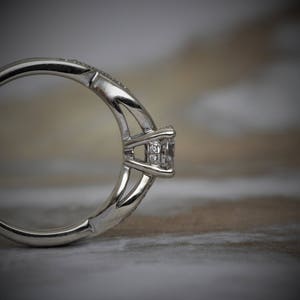 Twisted Solitaire Diamond Engagement Ring- 14k White Gold - Etsy