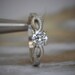 Twisted Solitaire Diamond Engagement Ring 14k White Gold - Etsy