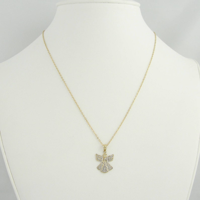 Flying Angel Filigree Pendant 10k Yellow Gold - Etsy