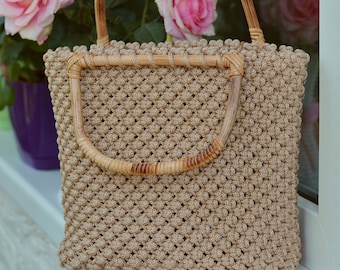 Macrame Bag, Handmade Bag, Gift for Her, Macrame Shoulder Bag, Handbag ...
