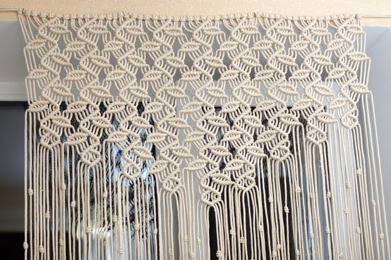 Macrame rideau Accueil Decor Macrame rideau art Macrame | Etsy