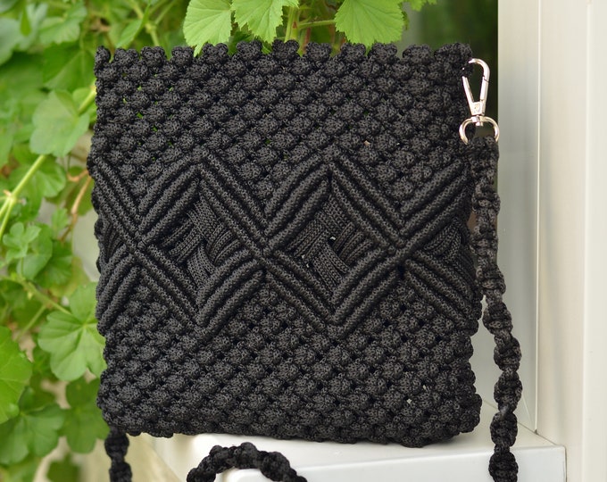 Macrame Bag, Handmade Bag, Gift for Her, Macrame Shoulder Bag, Handbag ...