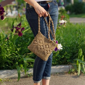 Macrame Bag, Handmade Bag, Gift for Her, Macrame Shoulder Bag, Handbag ...