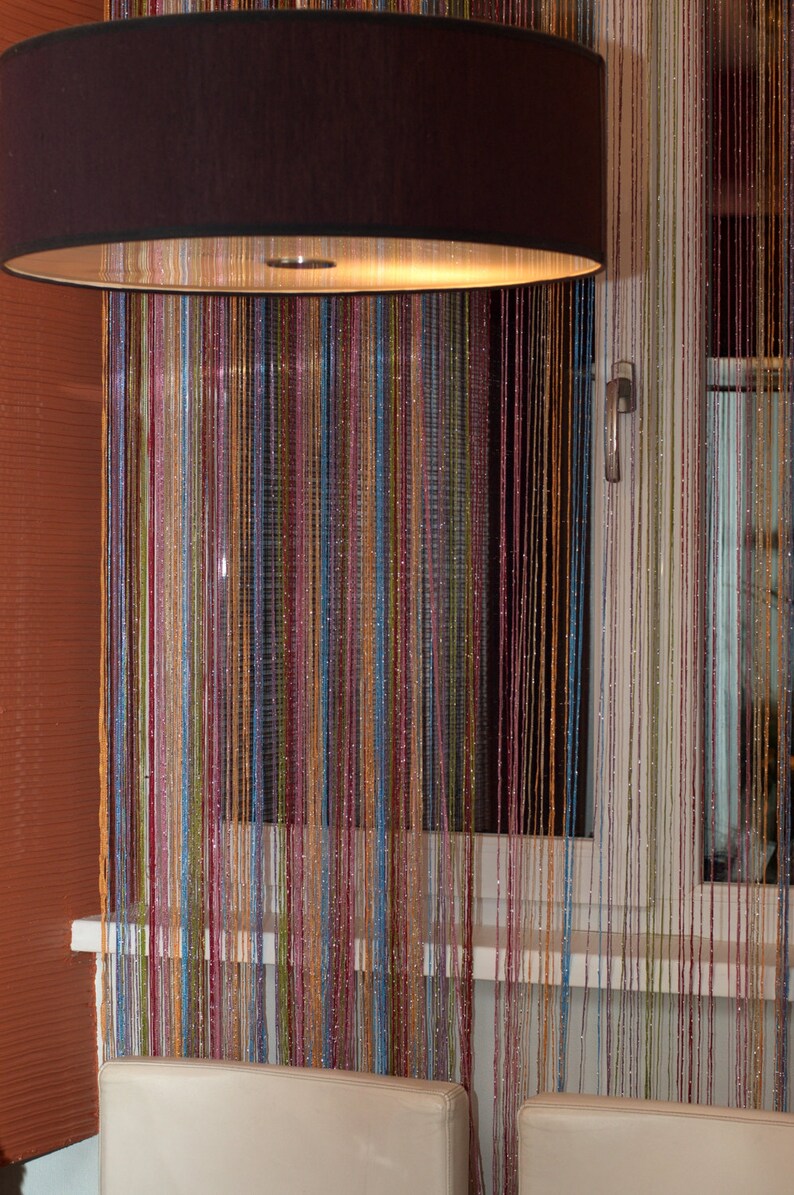 Thread Curtains. Curtain With Lurex 3mx2.8m. Door Curtain. - Etsy