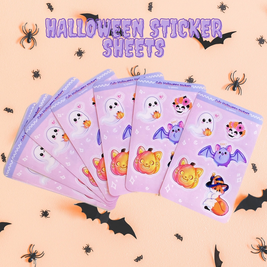 Spooky Cute Sticker Sheets - Etsy
